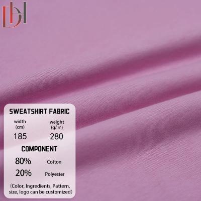 China Customizable Hot Knitted Cotton Denim Spandex Factory Hooded Shirt Polyester Sweatshirt Fabric for sale