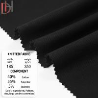 China 350gsm Cozy Thermal Sweatshirt Fabric Cotton Polyester Spandex Stripe Knit Fabric for Hoodies and Joggers for sale