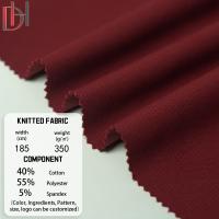 China 350gsm Easy Care Wrinkle Free Stretch Knit Fabric Cotton Polyester Blended Wholesale Custom Made for sale