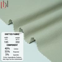 China 40% Cotton 55% Polyester 5% Spandex Ribbed Knit Fabric 350 g/m² Wrinkle Resistant Vertical Stripe Fabric for sale