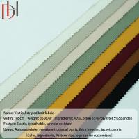 China 350gsm Easy Care Wrinkle Free Stretch Knit Fabric Cotton Polyester Blended Wholesale Custom Made for sale