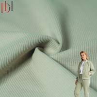 China 40% Cotton 55% Polyester 5% Spandex Ribbed Knit Fabric 350 g/m² Wrinkle Resistant Vertical Stripe Fabric for sale