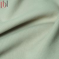 China Vertical Stripe Ribbed Knit Fabric 350 g/m² with 40% Cotton 55% Polyester 5% Spandex for Hoodies and Sweatpants for sale