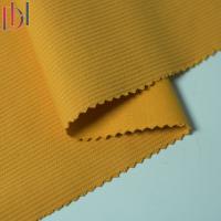 China Solid Color Vertical Striped Knit Fabric 350gsm 40%Cotton 55% plyester 5% Spandex Blended Fabric for Bulk Order Garment Manufacturing for sale