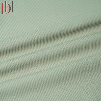 China Vertical Stripe Ribbed Knit Fabric 350 g/m² with 40% Cotton 55% Polyester 5% Spandex for Hoodies and Sweatpants for sale
