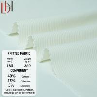China Custom 350 g/m² Ribbed Knit Hoodie Fabric with 185 cm Width and 40% Cotton Blend for sale