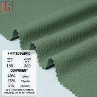 China 350 g/m² Wrinkle-Resistant Elastic & Stretch Ribbed Knit Hoodie Fabric with Vertical Stripe for sale