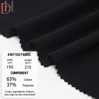 China Classic Double Pique Knit Fabric Soft Comfortable for Polo Shirts 210gsm 190cm for sale