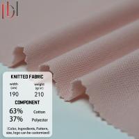 China Polo Shirt Fabric 63% Cotton 37% Polyester Double Pique Knit Fabric 210gsm 190 cm for sale