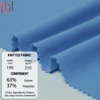 China Fabric Factory Direct Cool Comfort Classic Double Pique Knit Fabric for Streetwear Casual Shirts for sale