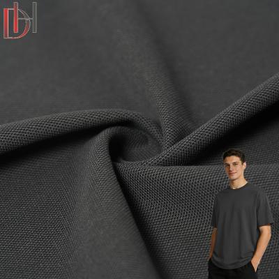 China Wholesale Breathable Double Pique Fabric 63% Cotton 37% Polyester 210gsm For Garment Factories for sale