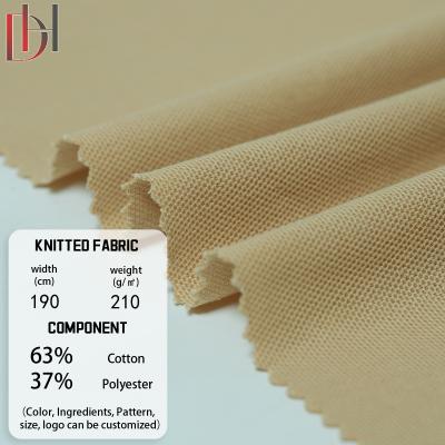 China Durable Wrinkle Resistant Pique Fabric Cotton Polyester Blended for Men Polo Shirts for sale