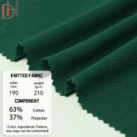 China High Quality Durable Pique Knit Fabric Cotton Polyester Blended for Breathable Polo Shirts for sale