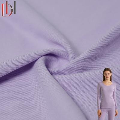 China Export Quality Pique Knit Fabric Cotton Polyester Double Pique 210gsm Fabric For Premium Apparel Brands for sale