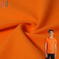 China Moisture Wicking Double Pique Fabric for Womens Polo Shirts 63% Cotton 37% Polyester for sale