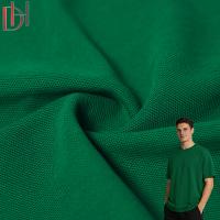 China Lightweight Breathable Double Pique Knit Fabric for Summer Polo Shirts 210gsm for sale