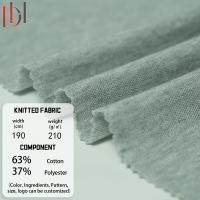 China 190cm 210gsm Cotton Double Pique Knit Fabric for T Shirts and Casual Shirts for sale