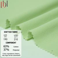 China 63% Cotton 37% Polyester Activewear Classic Double Pique Knit Fabric for Team Sports Shirts Durable for sale