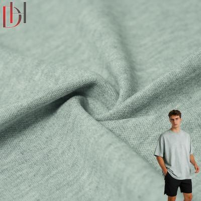 China 190cm 210gsm Cotton Double Pique Knit Fabric for T Shirts and Casual Shirts for sale