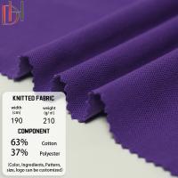 China Skin‑Friendly Cotton Poly Blend Pique Fabric For Fashion Tops Apparel Knit Material for sale