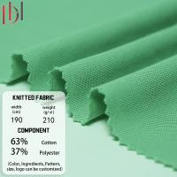 China Good Elasticity Cotton Blended Pique Knit Fabric Wholesale Apparel Raw Material for sale