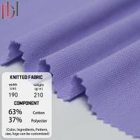 China Ready‑To‑Ship Premium Cotton Poly Pique Knit Fabric For Garment Orders for sale