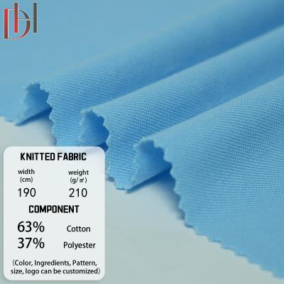 China 210GSM Heavy‑Weight Cotton Poly Pique Knit Fabric for Polo Shirts Corporate Wear Wholesale for sale