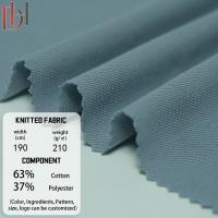 China Soft Pique Knit Fabric Cotton Poly Blended for Daily Casual Wear Garment Fabric Bulk Supply for sale