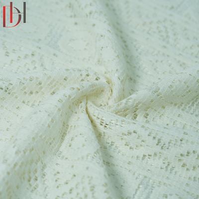 China Premium 200gsm Textured Cotton Poly Jacquard Mesh Knit Fabric 150cm Width For Women Blouse & Tunic for sale