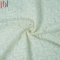 China 65% Cotton 35% Polyester Hollow Jacquard Mesh Knit Fabric 150cm 200g For Summer Dress for sale