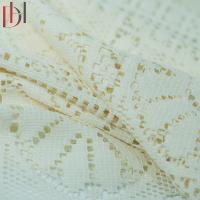 China Breathable 100% Polyester Geometric Jacquard Mesh Fabric For Fashion Resort Wear & Fashion Layering for sale