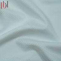China 100% Polyester 170GSM Low MOQ Jacquard Mesh Knit Fabric Custom Color For New Sportswear Brand Trial for sale