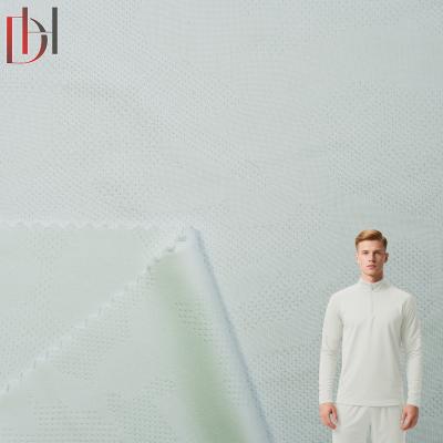 China Fast Evaporation Polyester Jacquard Mesh Knit Fabric For Marathon Long Distance Running Shirts for sale