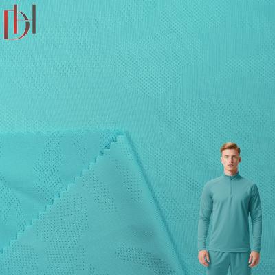 China Breathable 100 Polyester Jacquard Mesh Fabric Quick Dry For Sports Jersey for sale