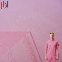 China Breathable Jacquard Polyester Knit Fabric With Fine Texture For Active Apparel for sale