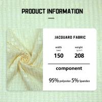 China Breathable Hollow Jacquard Knit Fabric 95% Polyester 5% Spandex Soft Texture For Ladies Tops for sale