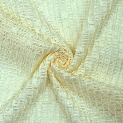 China Breathable Hollow Jacquard Knit Fabric 95% Polyester 5% Spandex Soft Texture For Ladies Tops for sale