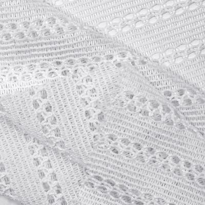 China Uniform Perforated Stripe Stretch Jacquard Mesh Knitted Fabric For Fitted Summer Dress for sale