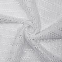 China 95% Polyester 5% Spandex Smooth Hand Stretchy Jacquard Mesh Knitted Fabric For Slim Summer Fashion Tops for sale
