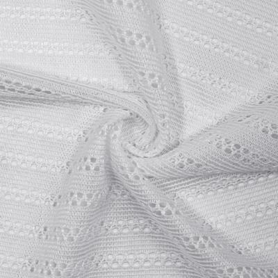 China 95% Polyester 5% Spandex Smooth Hand Stretchy Jacquard Mesh Knitted Fabric For Slim Summer Fashion Tops for sale