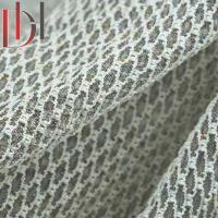 China 100% Polyester Breathable Sparkly Jacquard Mesh Knit Fabric For Fashion Apparel Decoration for sale