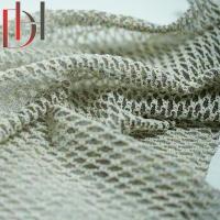 China 100% Polyester Breathable Sparkly Jacquard Mesh Knit Fabric For Fashion Apparel Decoration for sale