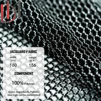 China Wavy Hollow Jacquard Mesh Fabric Breathable Material For Spring Summer Women Dresses for sale