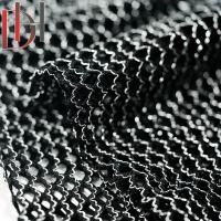 China 156gsm 100% Polyester Jacquard Mesh Fabric Textured Material For Fashion Hollow Overshirts for sale