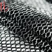 China Wavy Hollow Jacquard Mesh Fabric Breathable Material For Spring Summer Women Dresses for sale