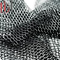 China Wavy Hollow Jacquard Mesh Fabric Breathable Material For Spring Summer Women Dresses for sale
