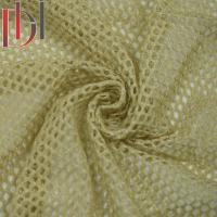 China 125gsm Lightweight 100% Polyester Open Diamond Mesh Jacquard Knit Fabric For Summer Fashion Apparel for sale