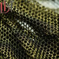China Delicate Diamond Openwork Jacquard Mesh Knit Fabric For Womens Fashion Accent Design for sale