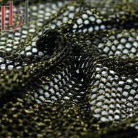 China Delicate Diamond Openwork Jacquard Mesh Knit Fabric For Womens Fashion Accent Design for sale