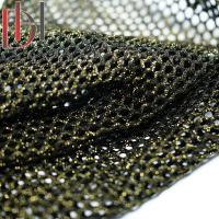 China Delicate Diamond Openwork Jacquard Mesh Knit Fabric For Womens Fashion Accent Design for sale